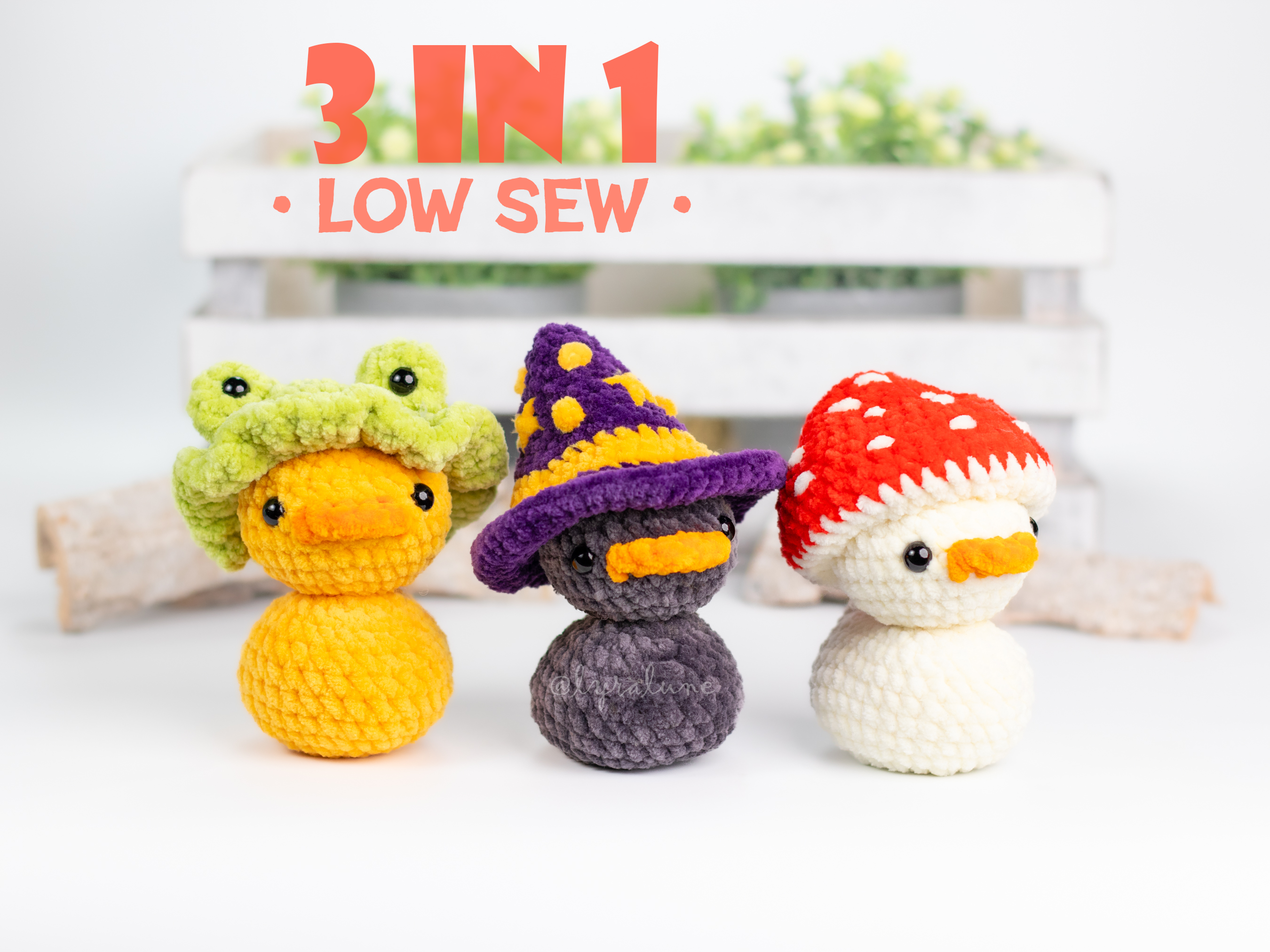 Rubber Ducky • PDF Easy Low Sew Amigurumi Pattern – Lyra Lune Designs